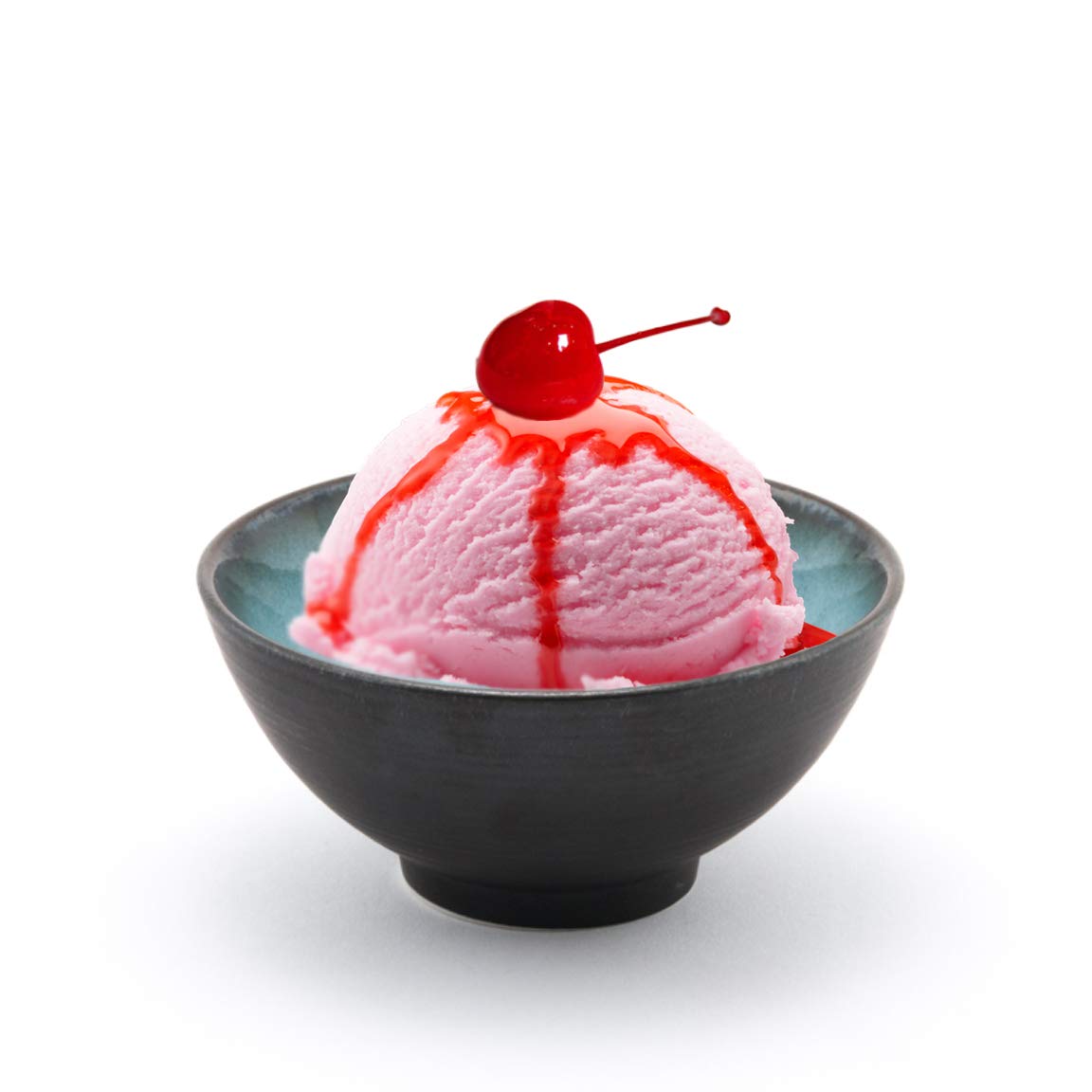 Happy Sales HSRSB-BLUGRY4, Japanese Style Ceramic Rice Bowls, Soup, Cereal, Dessert Bowls 4 pc, Grey Blue