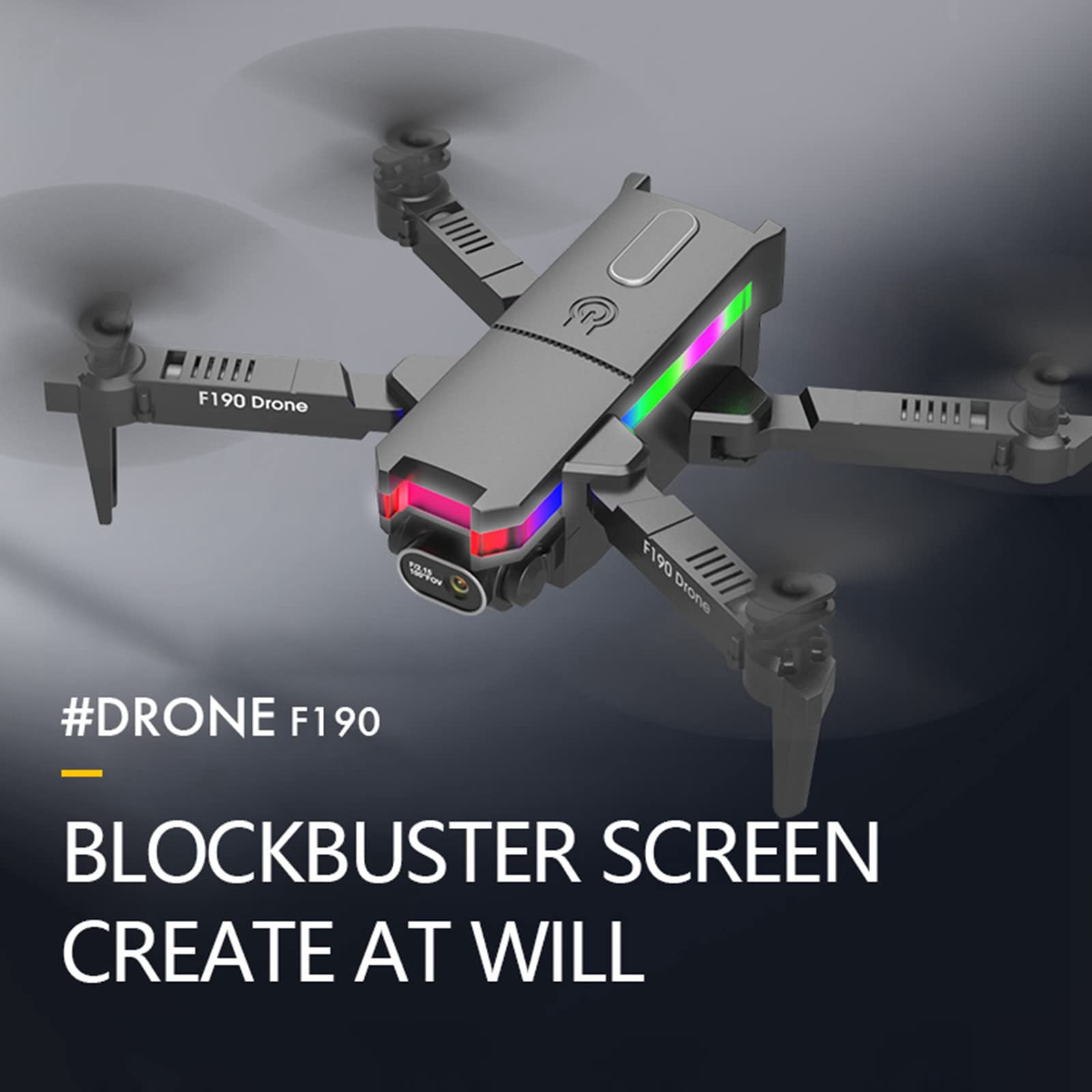 Dual 4K HD FPV Camera Foldable Remote Control Drone for Adults Beginners Kids - 2.4G WiFi Speed Adjustment Altitude Hold Headless Mode One Key Start Speed Mini RC Quadcopter Toys (Black)