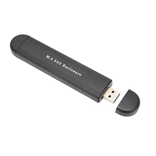 Laihua M.2 SSD Enclosure Plug and Play Tool Free 10Gbps M.2 NVME NGFF SSD Enclosure Adapter for Tablet for Desktop Black
