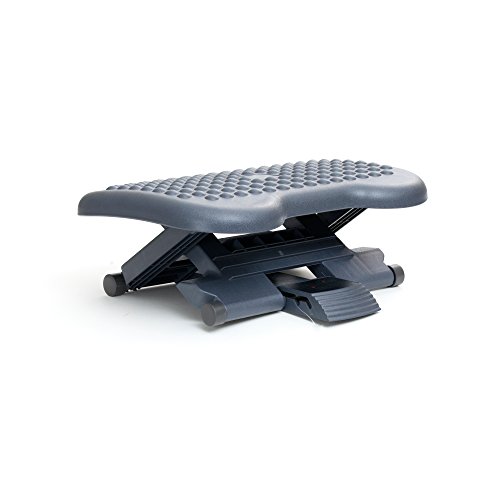 Mind Reader Anchor Collection, Adjustable Ergonomic Foot Rest, Set of 2, 17"L x 13"W x 6.25"H, Black