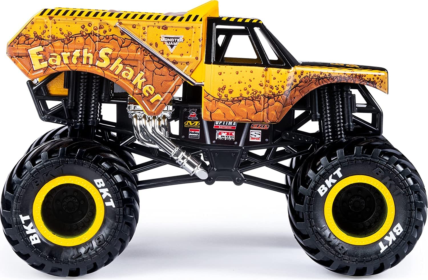 Monster Jam, Official Earth Shaker and Monster Jam Official Max D Monster Truck, Die-Cast Vehicle 1:24 Scale, Bundle