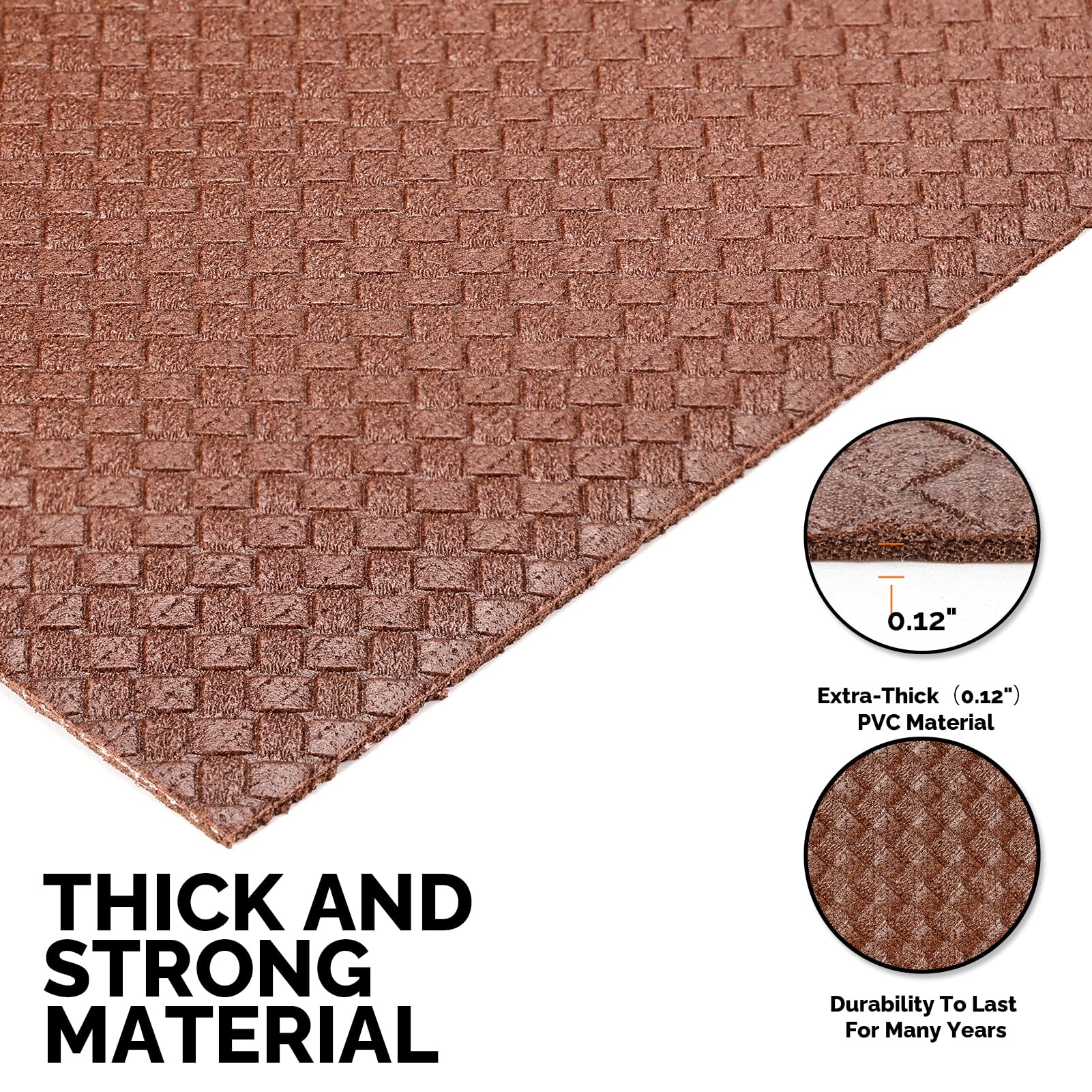 Drawer and Shelf Liner - Truly Non-Slip, Non-Adhesive, Kitchen Cabinet Liners - Heavy, Thick, Durable, Waterproof - Easy Cut to Fit and Protect Any Shelves, Tool Box, Bathroom Surfaces (Brown, 30 FT)