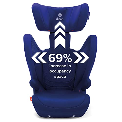 Diono Monterey 4DXT Latch, 2-in-1 High Back Booster Car Seat with Expandable Height, Width, Advanced Side Impact Protection, 8 Years 1 Booster, Blue