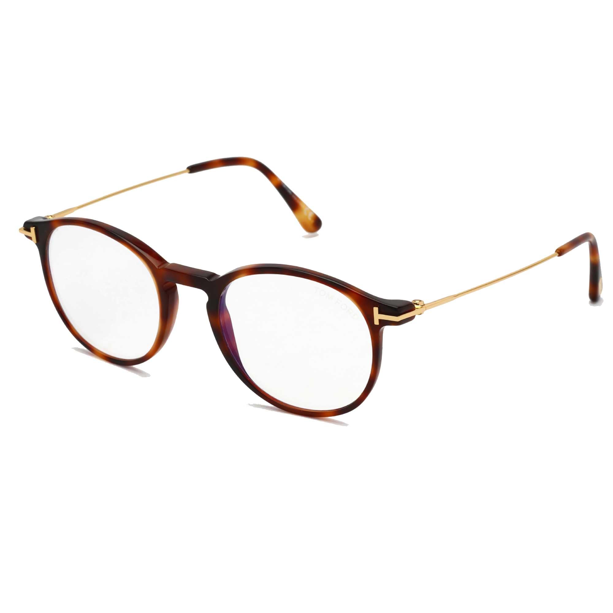 Eyeglasses Tom Ford FT 5759 -B 053 Shiny Blonde Havana, Deep Gold,"t" Logo/B