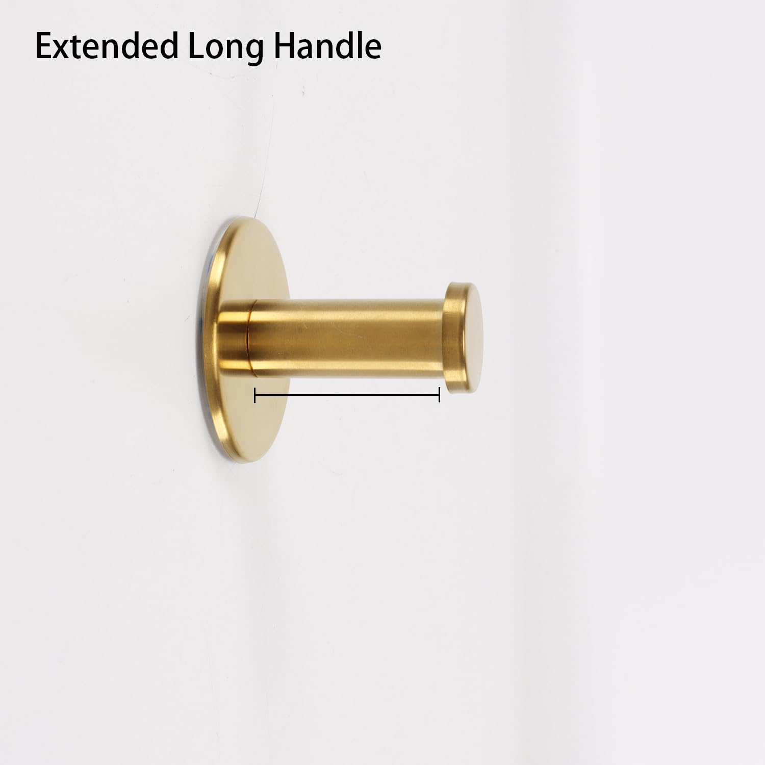 Vanloory Bath Towel Hooks, 6 Pack Self Adhesive Coat Hooks, Sturdy No Drilling Robe Hook, SUS 304 Stainless Steel Heavy Duty Clothes Hanger, Wall Hooks for Bathroom Bedroom Kitchen (2 in, Gold)