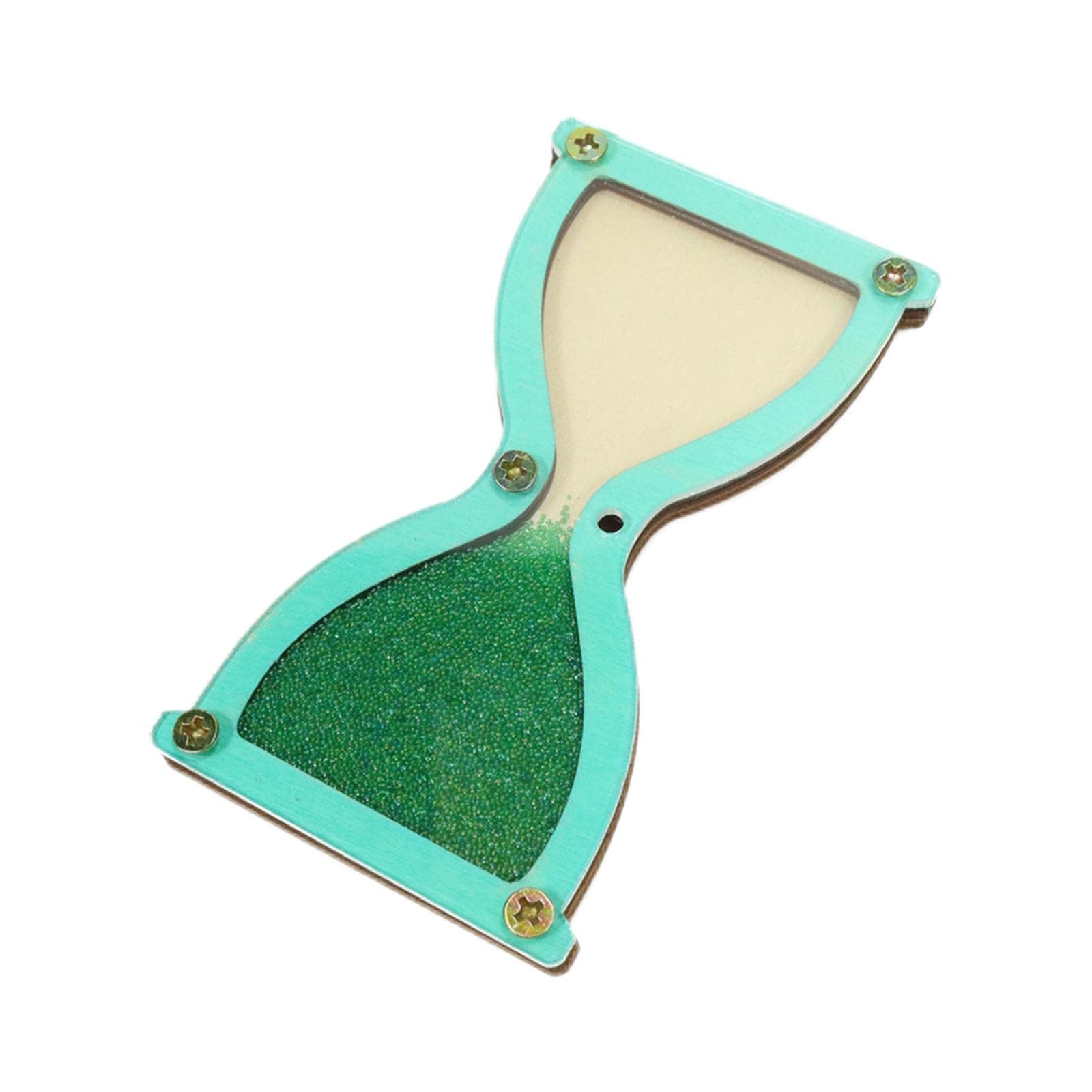 Gazechimp Wooden Busy Board Hourglass Toy Puzzle Fine Motor Skills Sensory, Blue Green