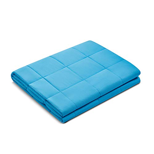 TONGDADA Kids Weighted Blanket | 40''x60'',7lbs | for Child Between 55-80 lbs | Premium Cotton Material with Glass Beads | Teal