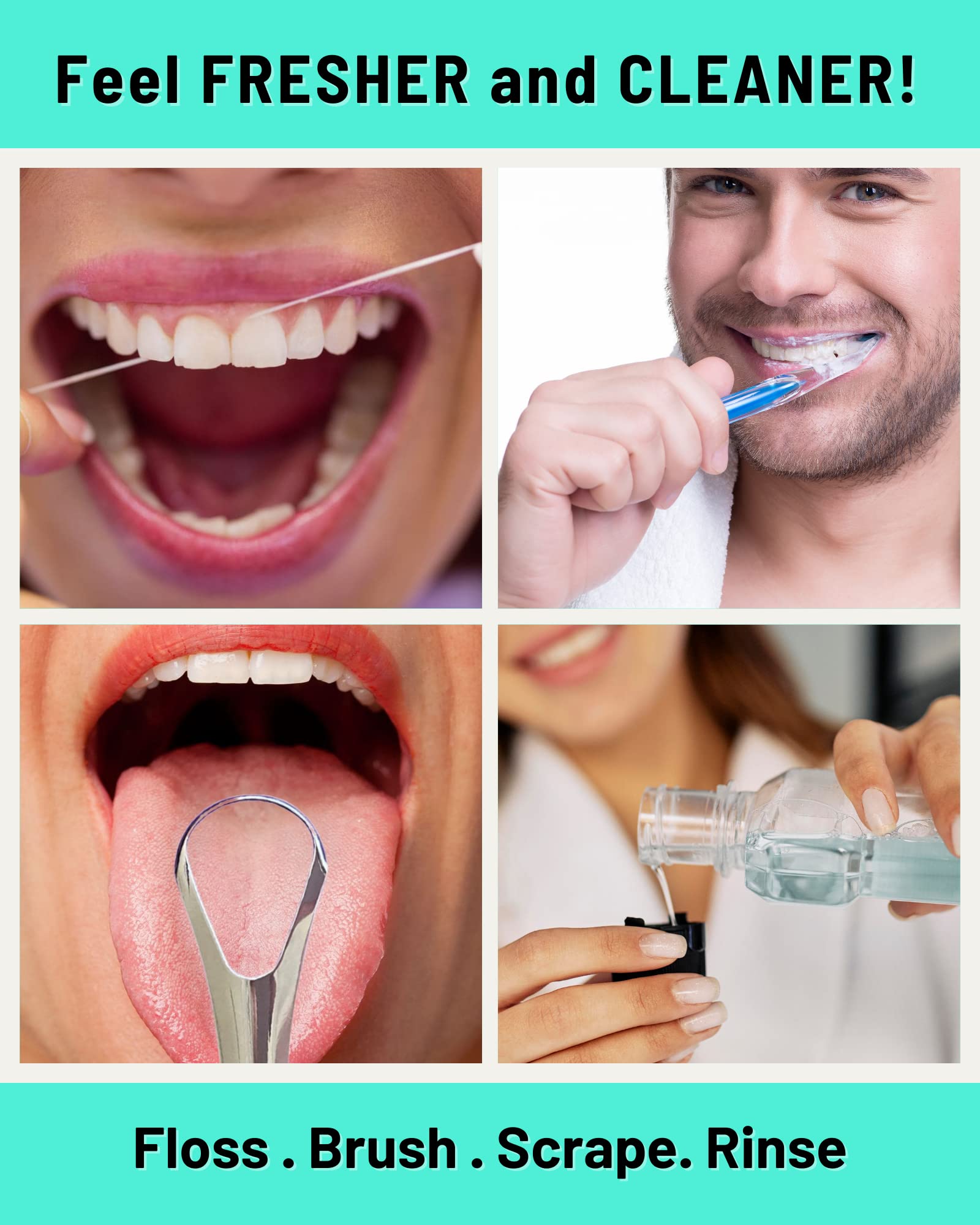 Tongue Scraper for Adults - Oral Care Tool to Remove Plaque, Fight Bad Breath and Enhance Teeth Care, Ergonomic Handle for Better Hygiene also for Kids, Comes With Storage Box, Easy Use, Sterilizable