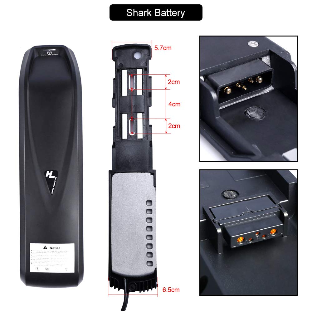 Electric Bike Battery 48V 17.5Ah Rear Rack for BAFANG Mid Motor BBS02B 750W Ebike Conversion Kit