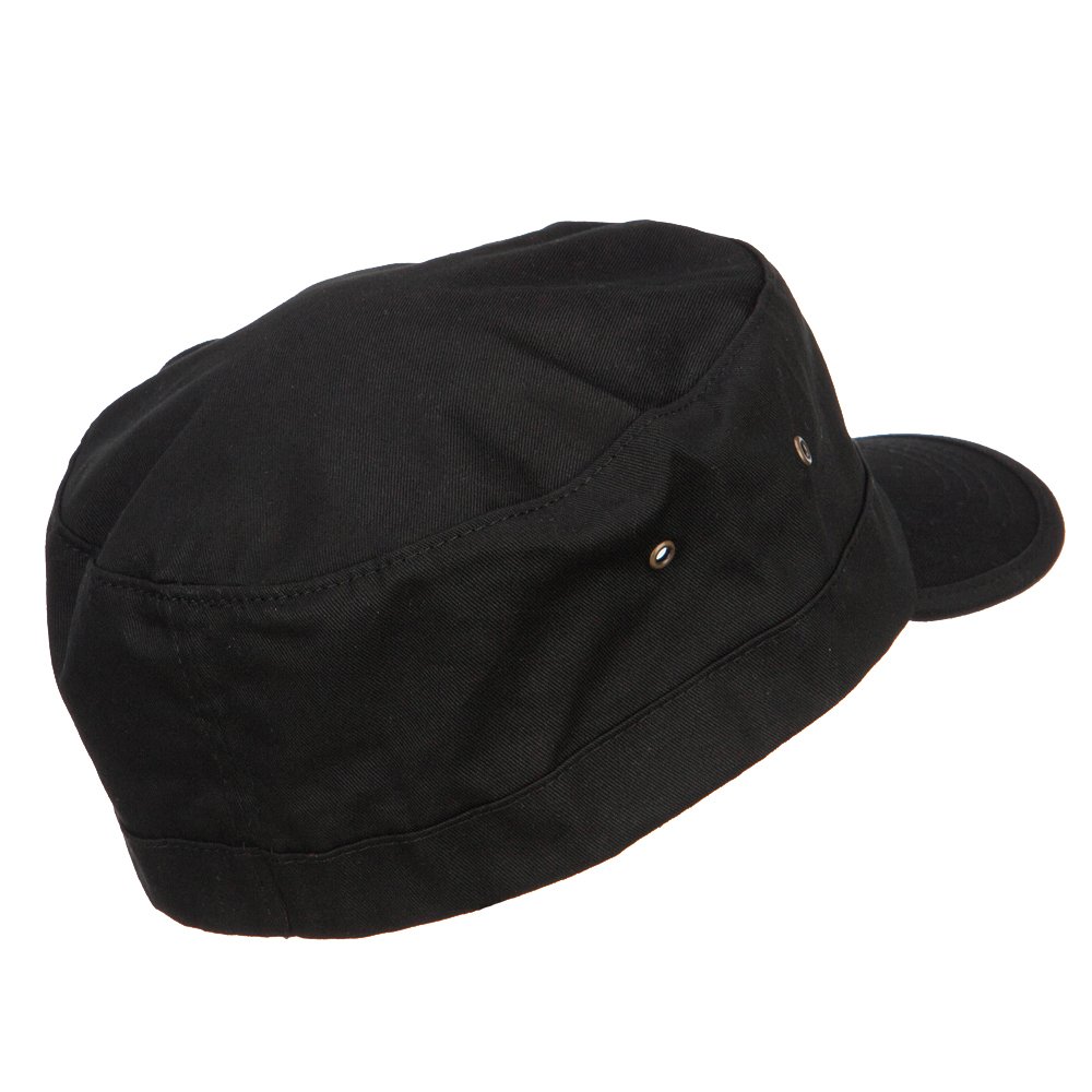 e4Hats.com Big Size Fitted Trendy Army Style Cap - Black 2XL-3XL