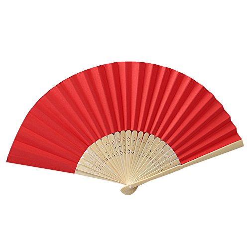 Garland Home Decorations 2023 - Solid Fan Folding Folding Party Wedding Hand Dance Held Silk Pattern Color Tools & Home Improvement (WMC-260)