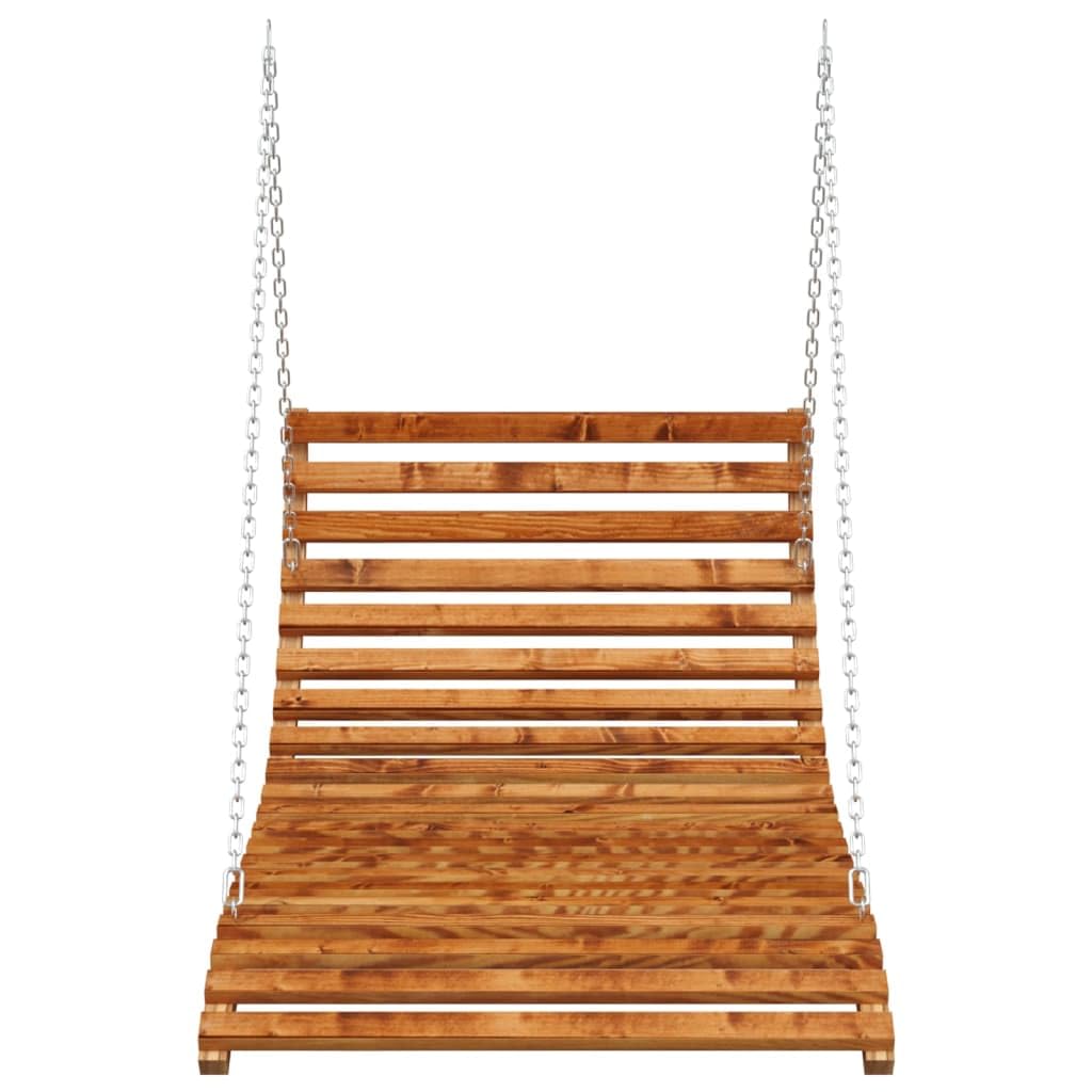 vidaXL Swing Bed, Patio Swing Chair, Hanging Daybed, Outdoor Swing Seat for Patio Garden Backyard Balcony Porch Lawn Deck, Solid Bent Wood
