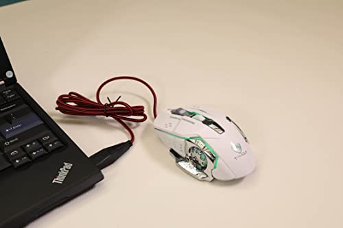 Ergonomic Chromatic Wired Gaming Optical Mouse for PC Gamer & It's A 6 Buttons Mouse Which is Also Good for Office Use, 6 Buttons Features is A Perfect Match for Online & Offline Gaming Experience