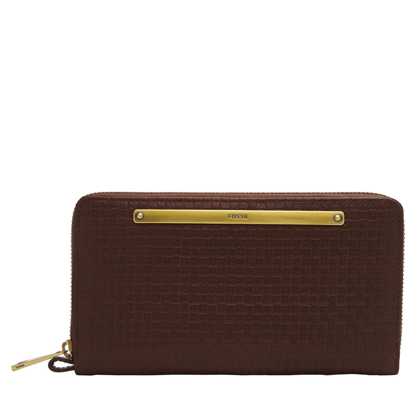Fossil Women's Liza Leather Zip Around Clutch Wallet With Retractable Wristlet Strap