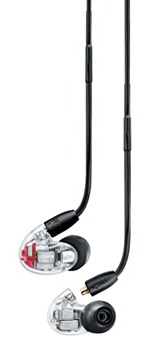Shure SE846 Wired Sound Isolating Earbuds, High Definition Sound + Natural Bass, Four Drivers, Secure in-Ear Fit, Detachable Cable, Durable Quality, Compatible with Apple & Android Devices - Clear