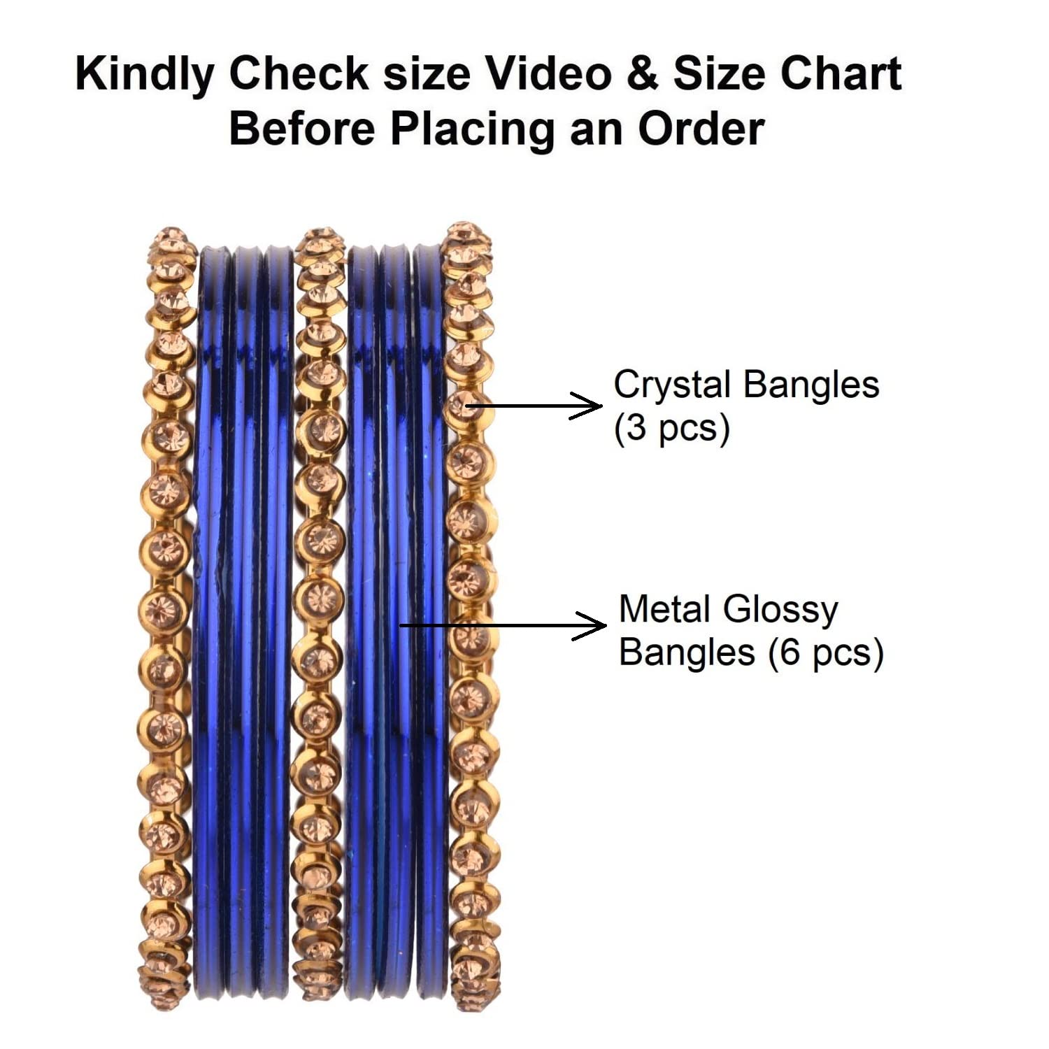 Efulgenz Indian Bangles Set Metal Bangles One Dozen Plain Glossy Alloy Bangles with Crystal Oxidized Bangles Boho Bohemian Bracelet Bollywood Party Wedding Jewelry Indian Bangles for Women (18 Pcs),