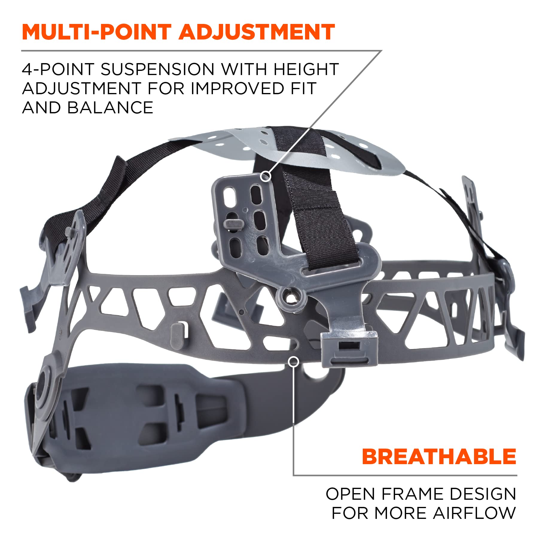 Ergodyne - 60146 Vented Hard Hat with Light, Cap Style, Ratchet Suspension, Class C, Skullerz 8972LED White