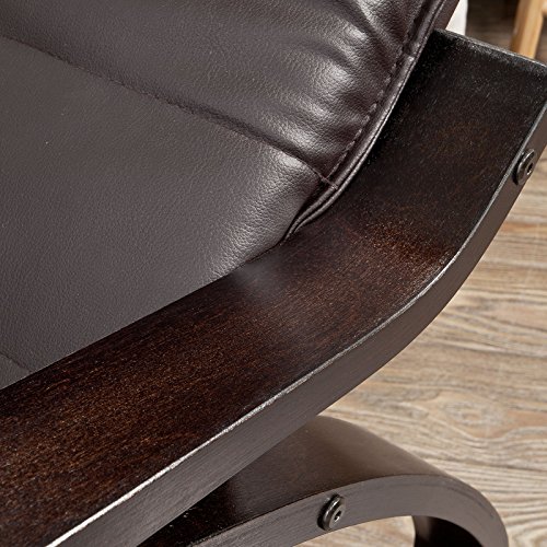 Haotian New Relax Rocking Chair Lounge Chair with Adjustable Footrest and Removable Side Bag, FST20-BR