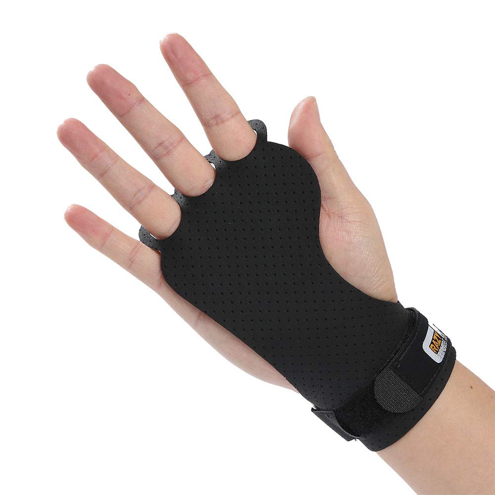 Ergonomic Gymnastics Grips Made of Microfiber Soft Strong and Maximum Grip Perfect Workout Hand Protection Gloves for Gym Pull-ups Weightlifting Kettlebell Exercise More (Black-Black, Small)