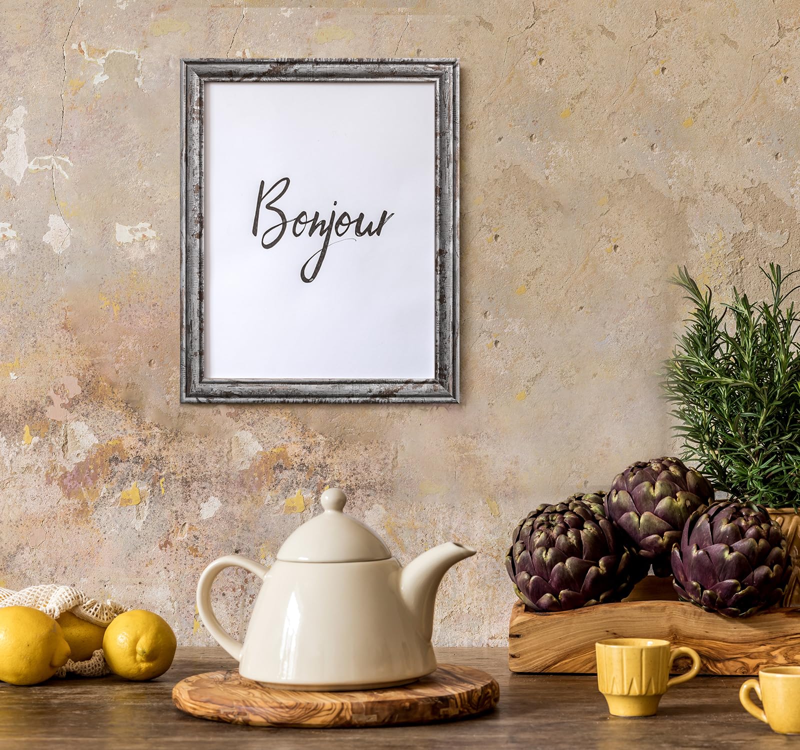 ELSKER&HOME 11 x 14 Picture Frame Set of 3, Rustic Farmhouse Distressed Retro Style Photo Frame for Wall Mounting and Tabletop,Wooden Frame for Gifts