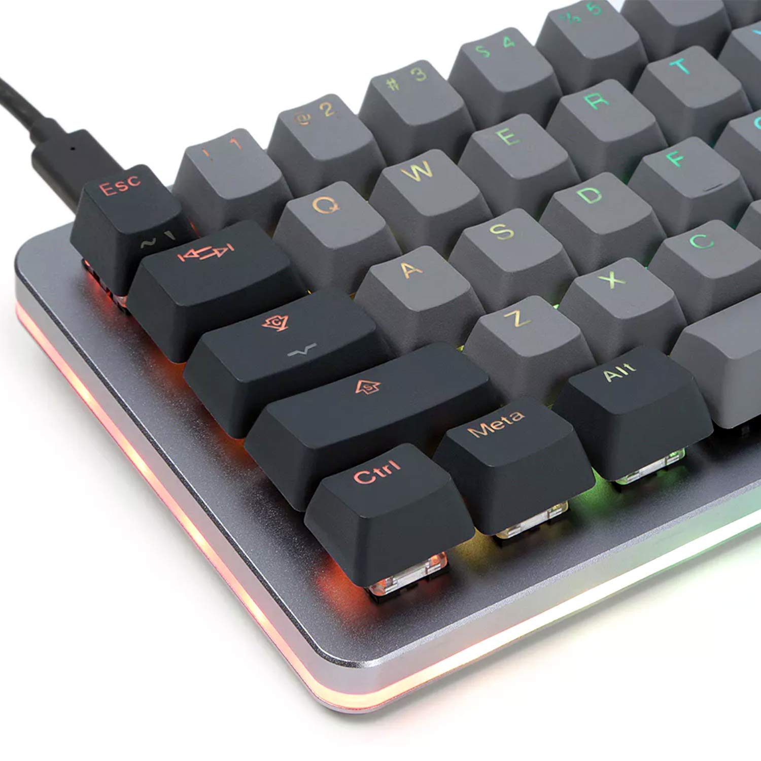 Drop ALT Mechanical Keyboard — 65% (67 Key) Gaming Keyboard, Hot-Swap Switches, Programmable Macros, RGB LED Backlighting, USB-C, Doubleshot PBT, Aluminum Frame (Cherry MX Brown RGB) (Renewed)