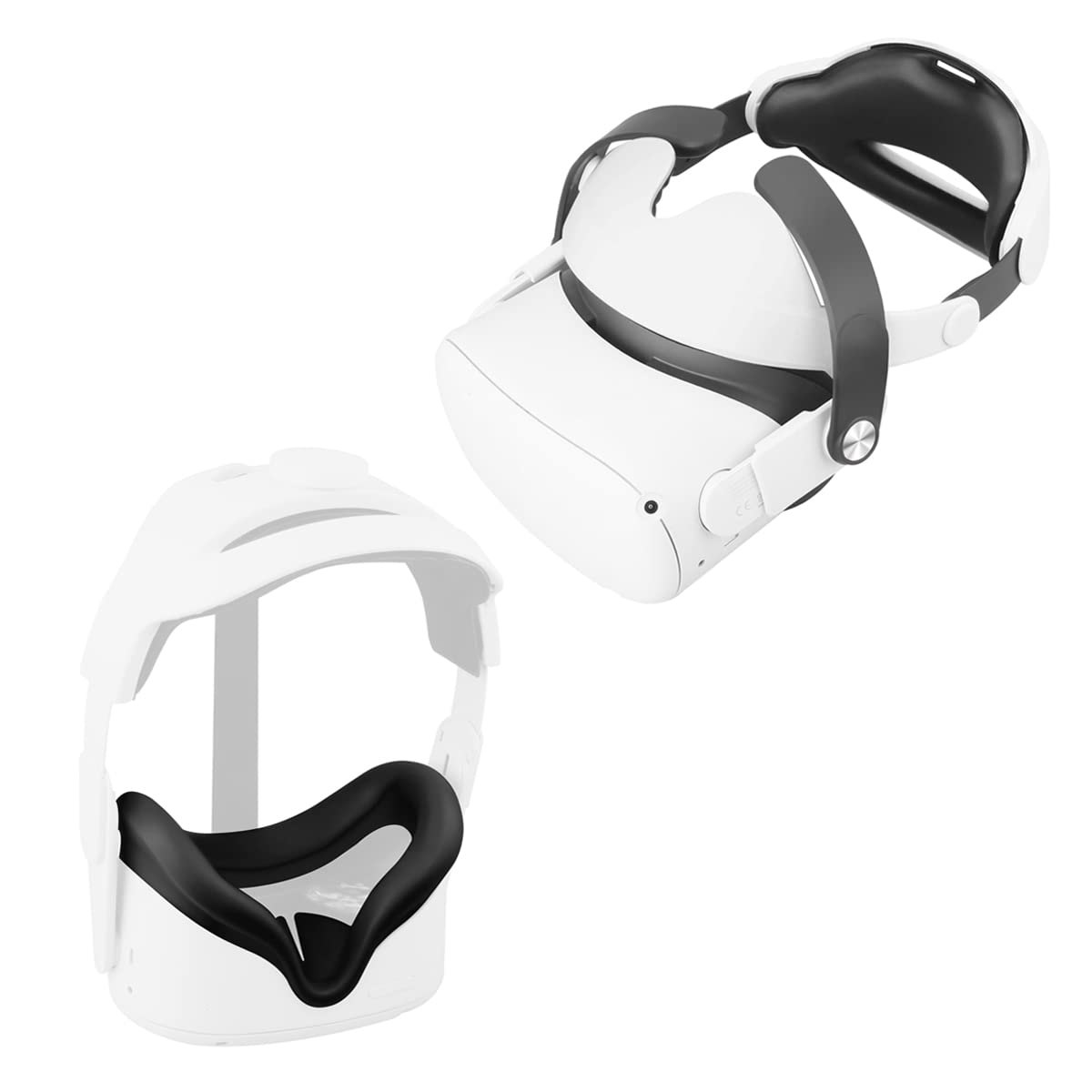 Eyglo M5 Head Strap & Face Cover for Oculus/Meta Quest 2,Thick Sponge Cushion Pad-Reduce Pressure,Enhance Support and Comfort