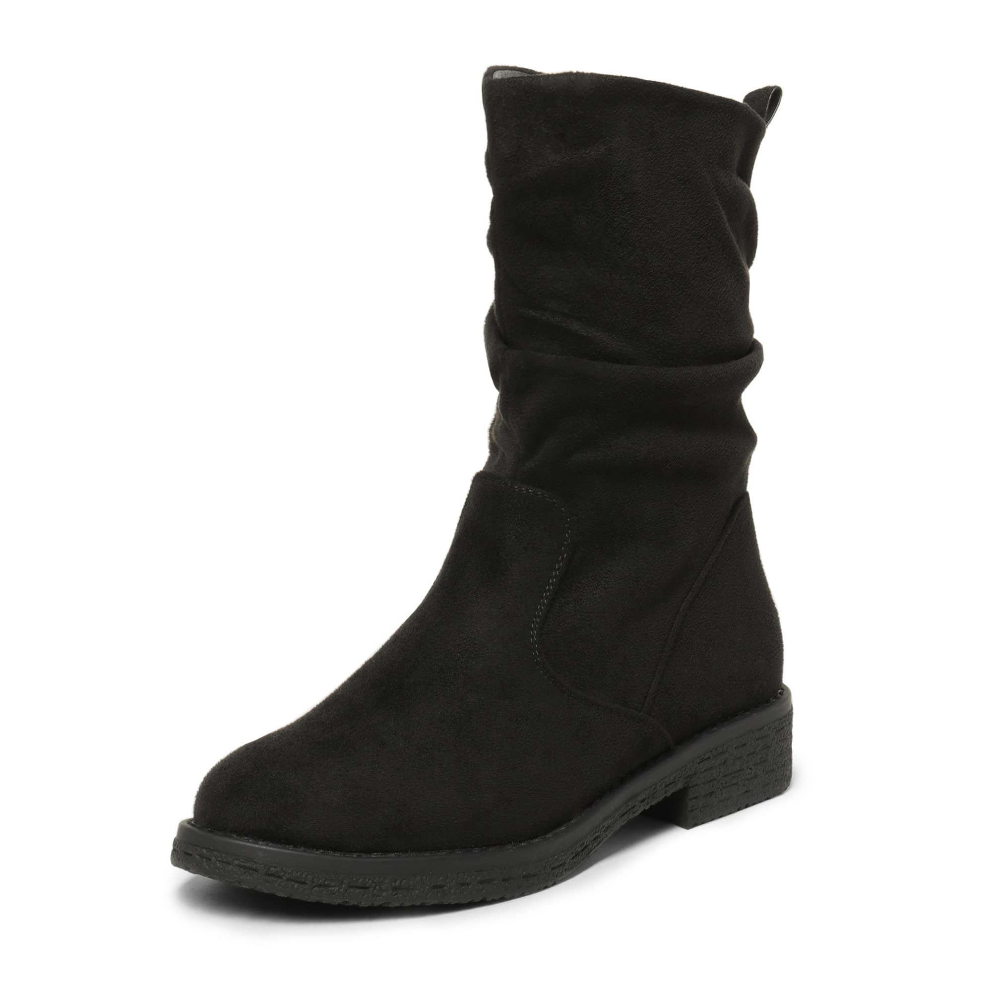 DREAM PAIRS Women's DMB213 Mid Calf Combat Riding Fashion Winter Boots Black Size 8