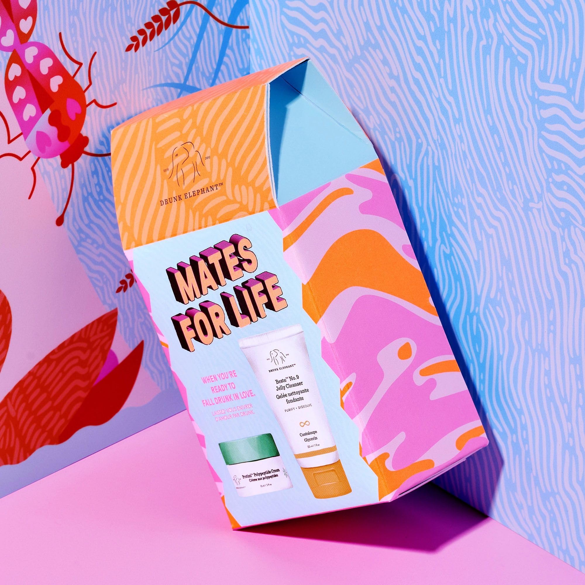 Drunk Elephant Mates for Life Kit: cleanses and moisturizes skin - Includes Beste No. 9 Jelly Cleanser and Protini Polypeptide Cream