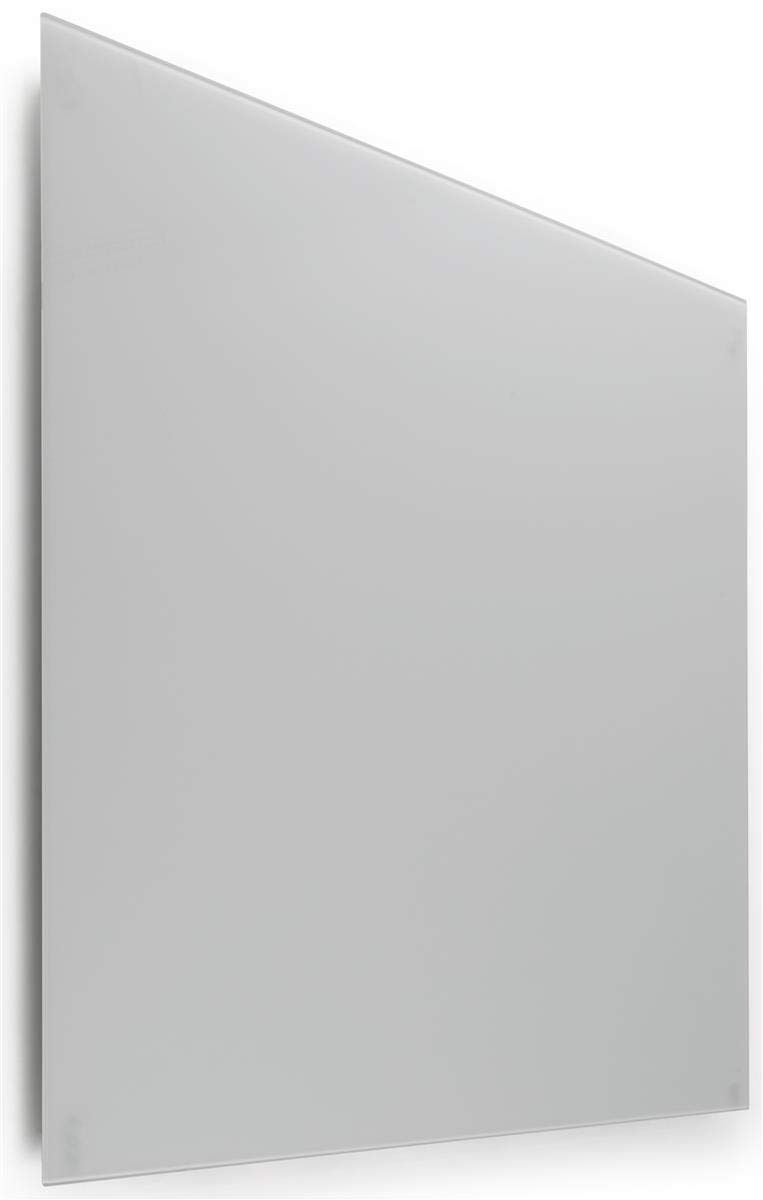 Displays2go 36" x 24" Wall Mounted Glass Whiteboard, Magnetic – White (GB2436BHWH)