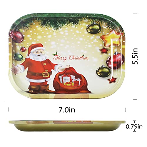 Premium Metal Tray with Soft Magnetic Lid,Small Metal Tray with Spill Proof Cover,Cute Decorative Trays,Perfect for Home and On-The-Go,7" x 5.5" (Green)