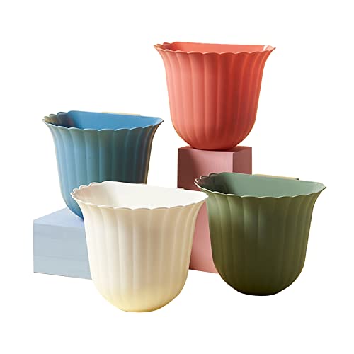 Mokylor 4 Pack Hanging Trash Can, Hanging Kitchen Waste Bins Over-Cabinet Trash Can, Collapsible Hanging Small Plastic Garbage Bowl Collecting Food Scraps for Bedroom Bathroom Office Camping