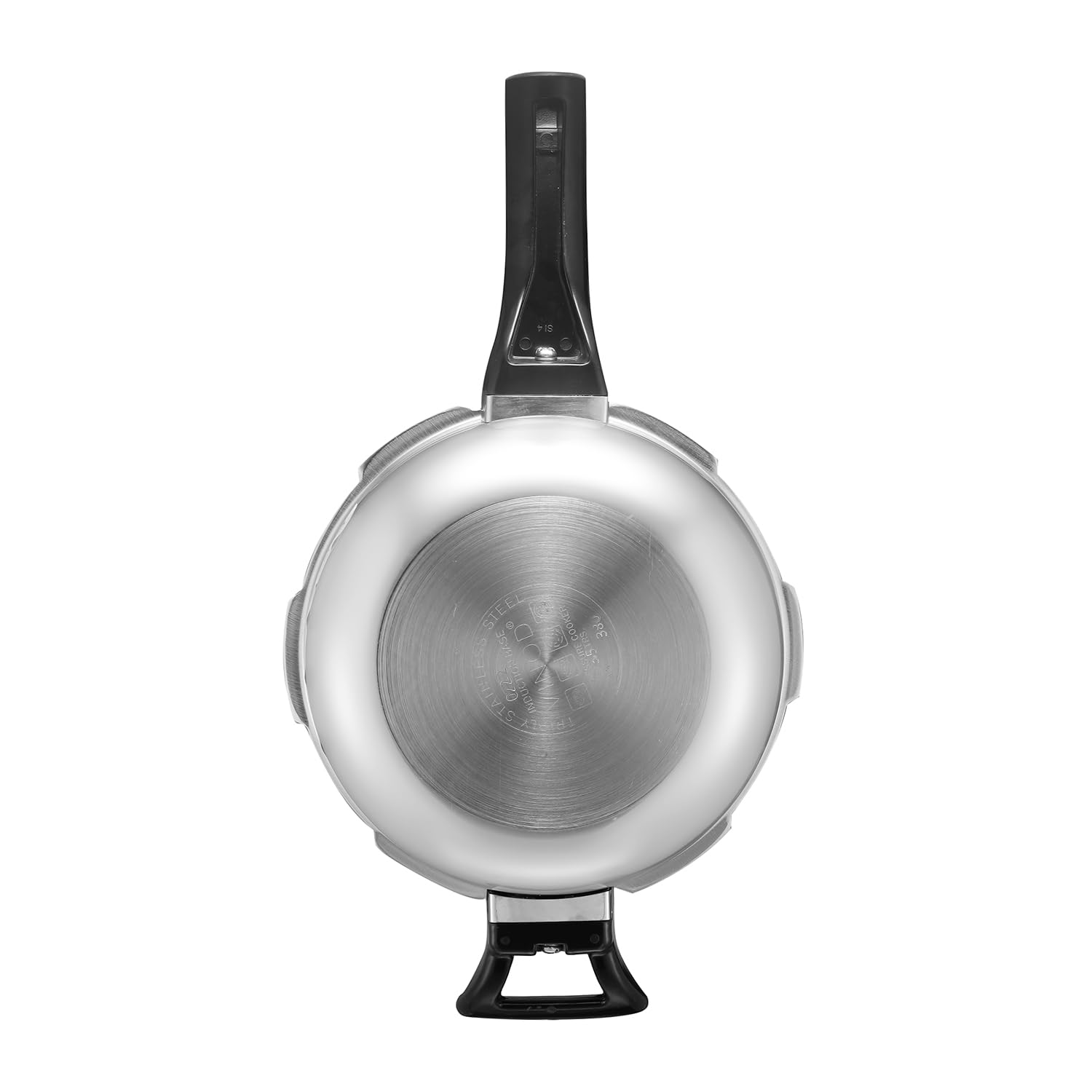 Vinod Platinum Triply Stainless Steel Pressure Cooker Mini - 2 Litre | SAS Bottom Pan Cooker | Induction and Gas Base Cooker | ISI and CE certified