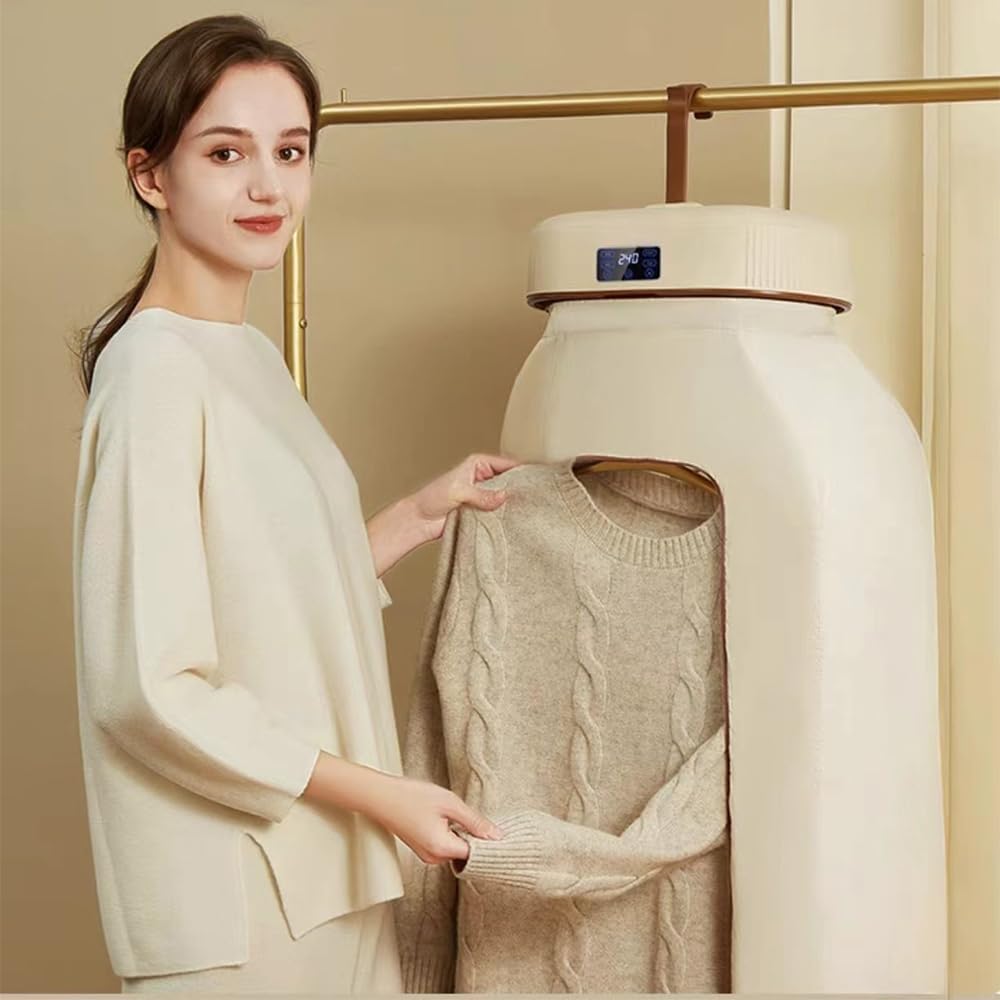 Portable Clothes Dryer,Mini Clothing Care Machine With Remote Control,Quick And Easy-To-Use Small Dryer,Suitable For Small Spaces, Apartments, RVs, And Dormitories,Carrying Clothes Drying Bags