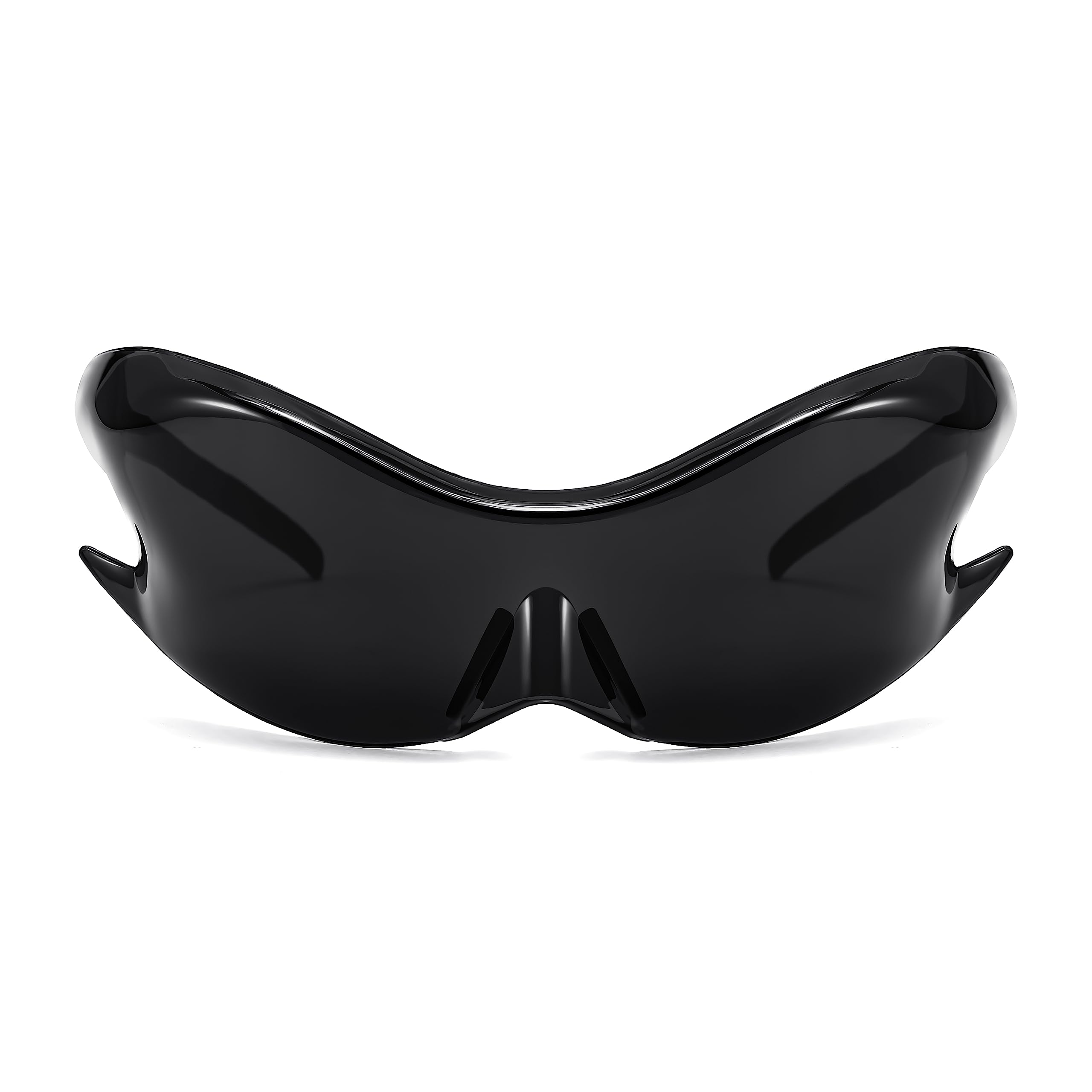 FEISEDY Futuristic Sunglasses, Fashion Alien Y2K Wrap Around for Women Men B4135