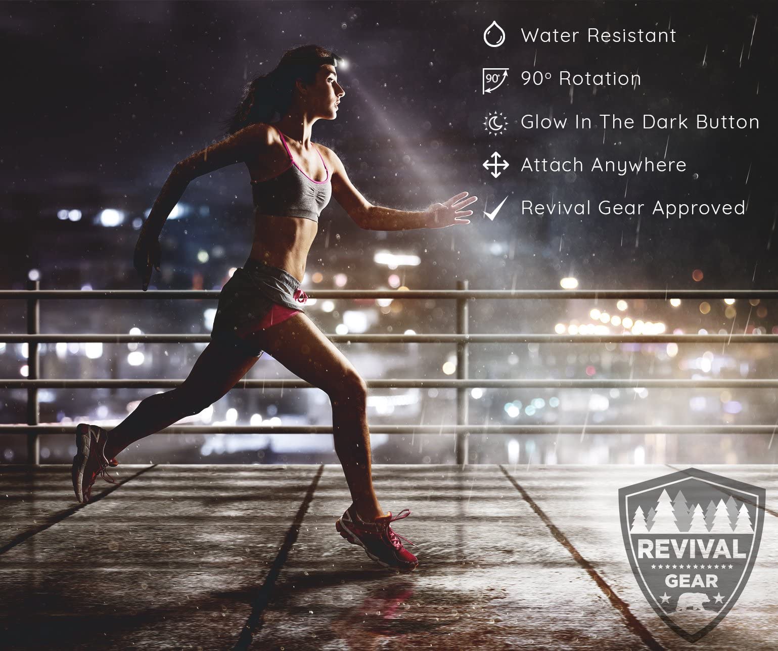 Hat Light Rechargeable LED Headlamp: Head Lamps Strap Clip On Flashlight Headlamps for Hardhat & Hats for Camping, Running, Working Hard Hats, Cycling, Walking, Hiking