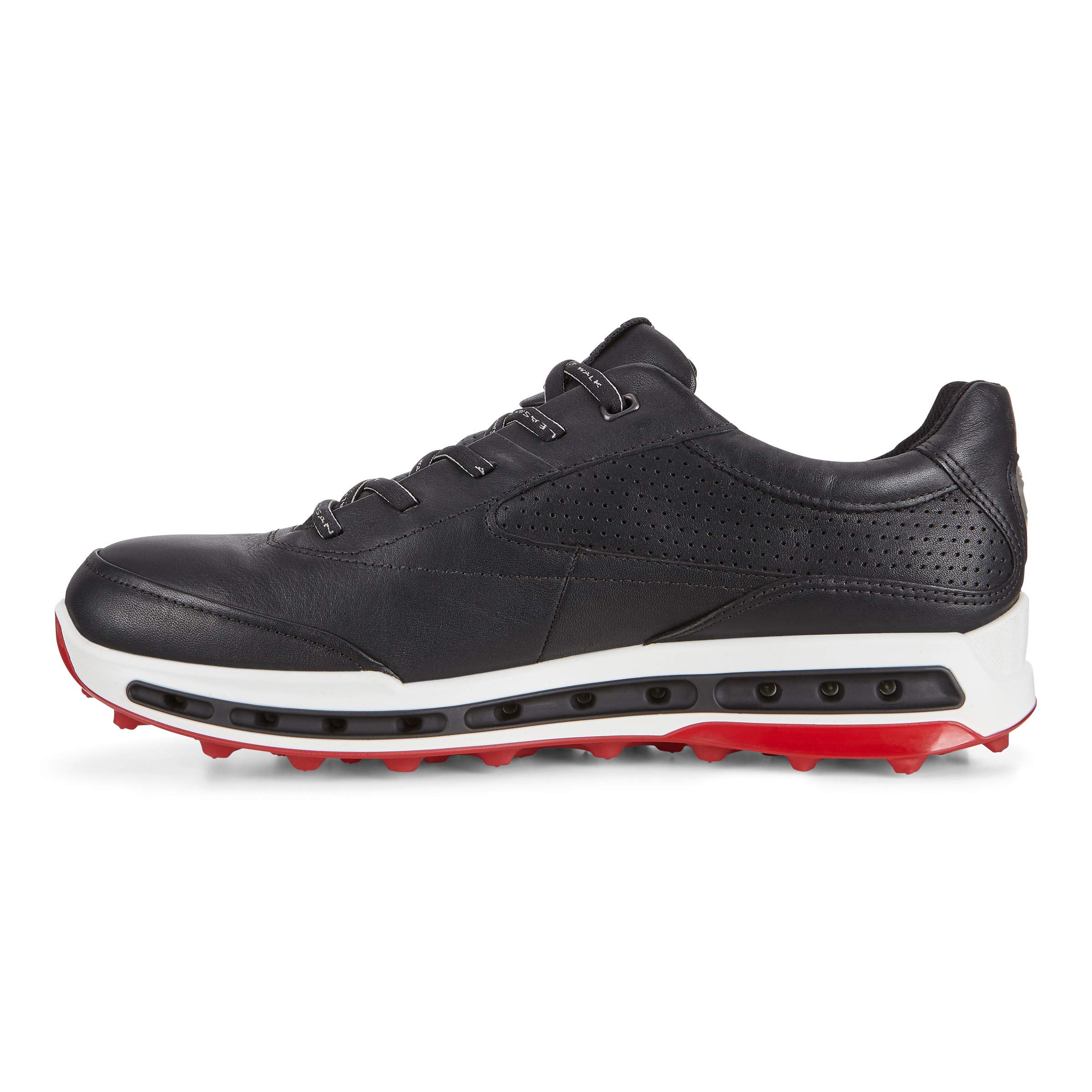 ECCO Men's Cool Pro Gore-TEX Golf Shoe, Black/Brick, 9-9.5