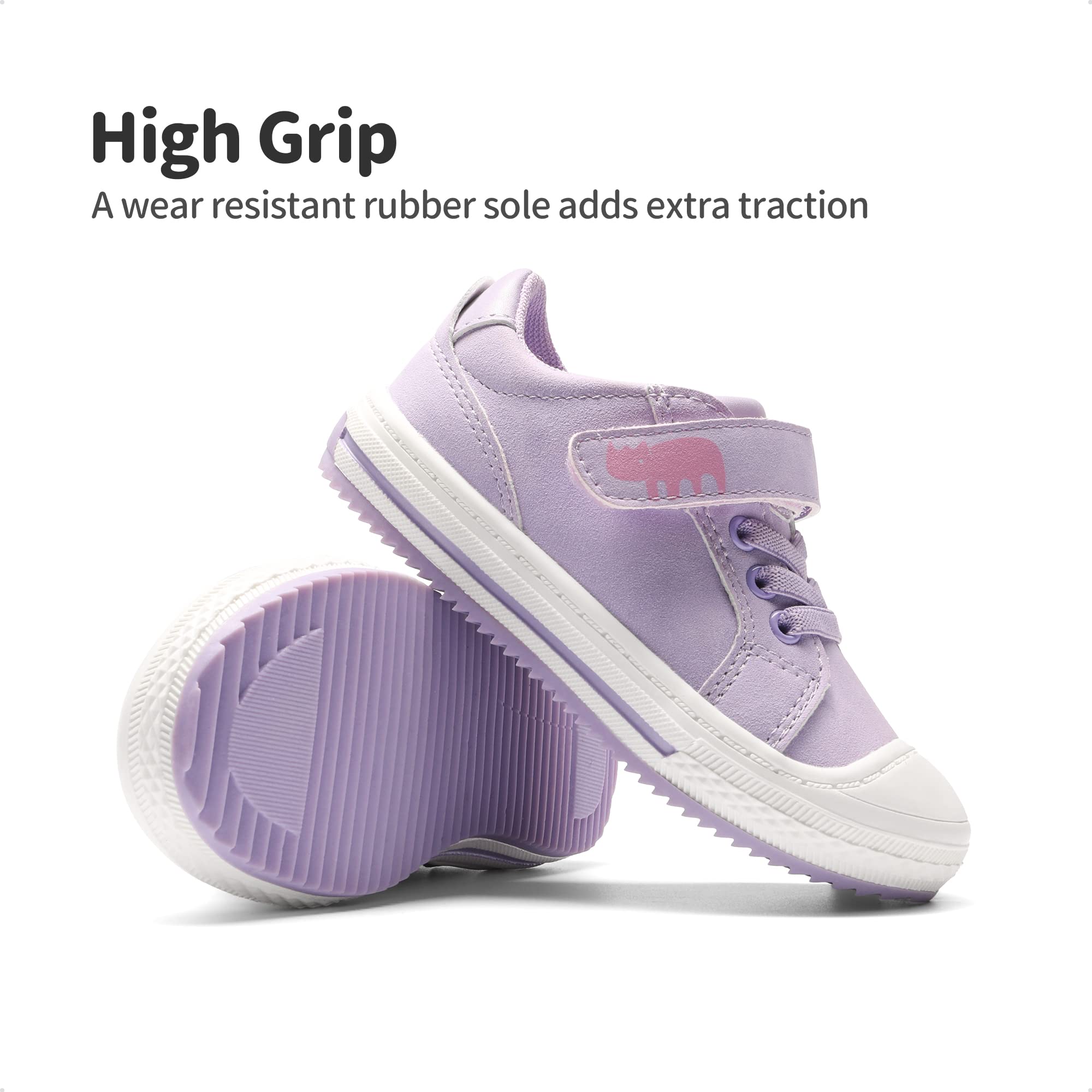 DREAM PAIRS Unisex-Child Casual Lightweight Kids Walking Skate Shoes, Light Purple - 6 Toddler (SDFS222K)