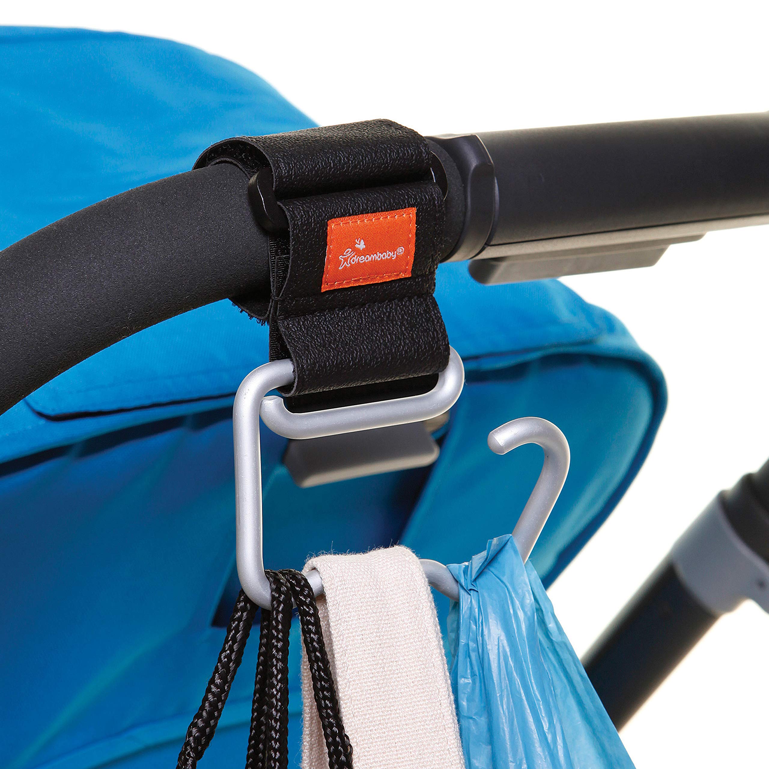 Dreambaby Strollerbuddy EZY-Fit Giant Stroller Hook, Silver/Black