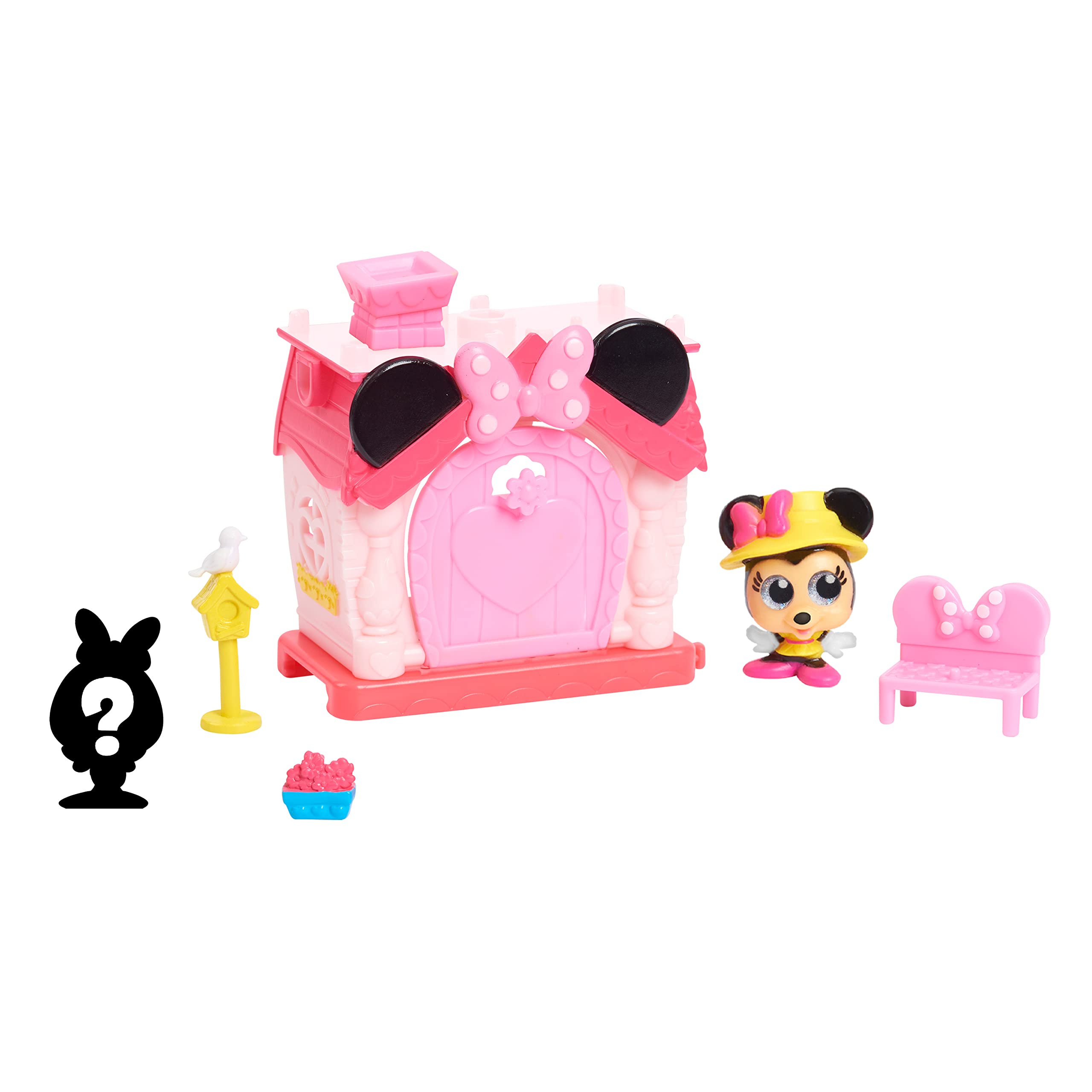 Disney Doorables Mini Playset Minnie Mouse’s Garden Cottage, Officially Licensed Kids Toys for Ages 5 Up by Just Play