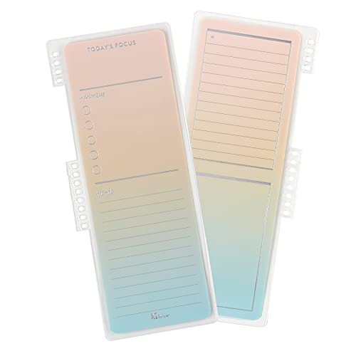 Erin Condren Universal Dashboard - Daily Focus. Two-Sided Layout Works with Wet-Erase Markers. Platinum Foil Accents. Snaps into All A5 Spiral Notebooks