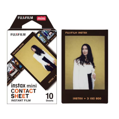 Fujifilm Instax Mini 40 Instant Film Camera Bundle with Contact Sheet Instant Film and Creative Memento Set (4 Items)