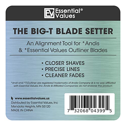 Essential Values Blade Setter #04880, Compatible with Andis Outliner Blades | The Alignment Tool for Tighter, Sharper, Cleaner Cuts, and Fades