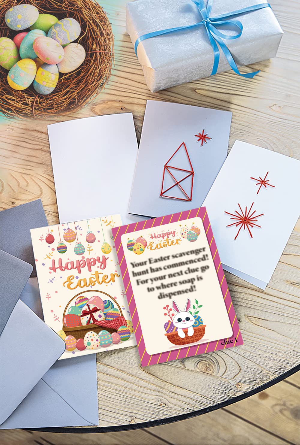 Indoor Easter Scavenger Hunt Cards with Envelopes, Easter Egg Hunt, Indoor Scavenger Hunt Games, Easter Bunny, Easter Party Activities, Indoor Easter Party Games-fhjxbk001