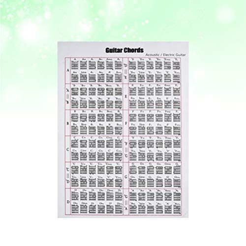 Exceart Acoustic Electric Guitar Chords Poster Guitar Reference Practice Chart Fingering Paper for Beginner Starter Guitar Lover 60x40cm