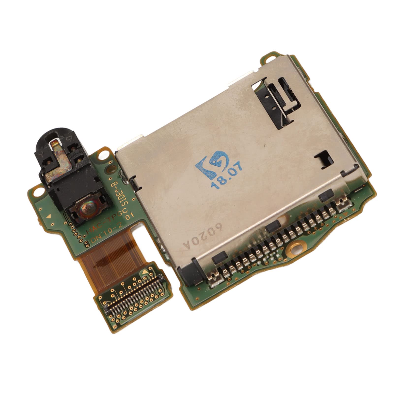 Game Host Cartridge Card Slot, Game Cartridge Socket Board Replacement Prevent Professional with 3.5mm Headphone Jack for Repairing