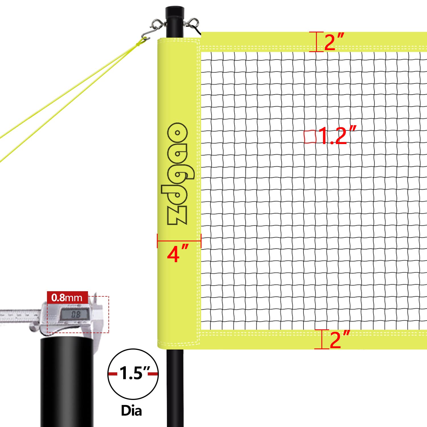 G&S Volleyball and Badminton Set for Backyard and Outdoors with Easy Set-up Volleyball Net + 4 Pro Badminton Rackets + Carrying Bag + Volleyball + Ball Pump, Complete Bundle