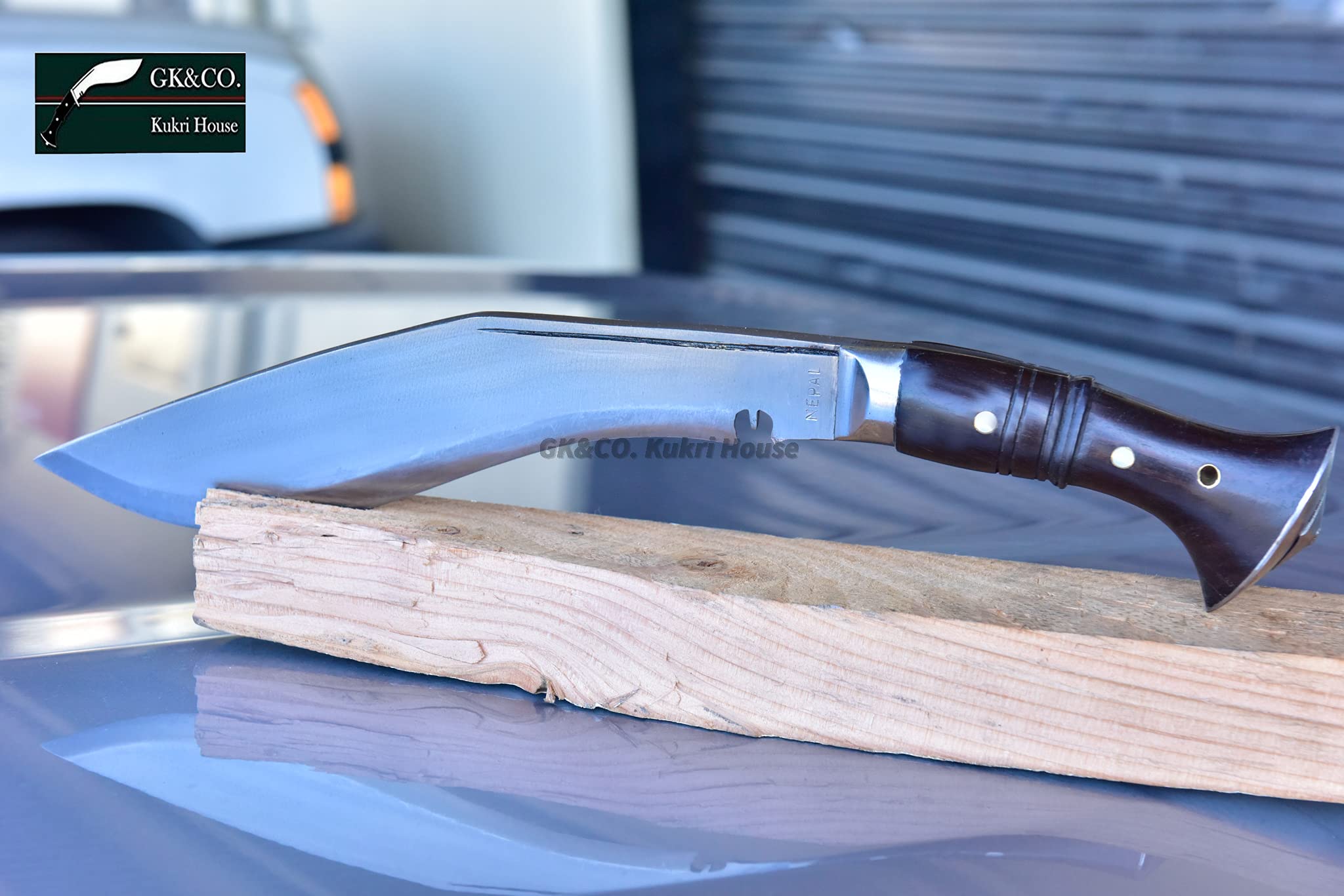 GK&CO. Kukri House Genuine Kukri Knife - 10 Blade World War II Panawal Wooden Handle Kukri/Khukuri- Handmade in Nepal