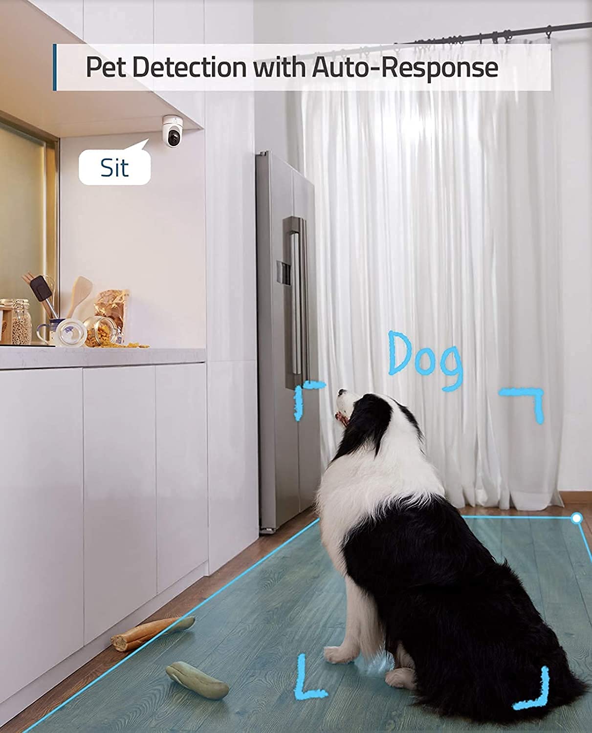 eufy Security Solo IndoorCam P24, 2K Security Indoor Camera Pan & Tilt, Plug-in Security Indoor Camera with a 32GB microSD Card, Human & Pet AI (Renewed)