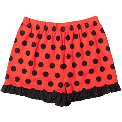 Miraculous Ladybug Big Girls Pajama Shirt and Shorts Polka Dots Red 14-16