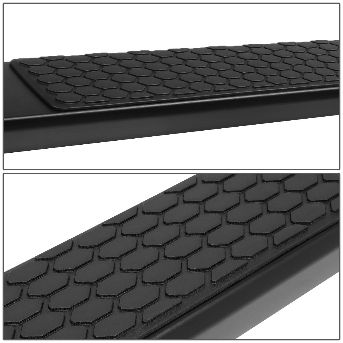 DNA Motoring STEPB-ZTL-8238-SSBK 5 Inches Wide Powder Coated Side Step Nerf Bar Running Boards Compatible with 2004-2014 Ford F150 Super Cab